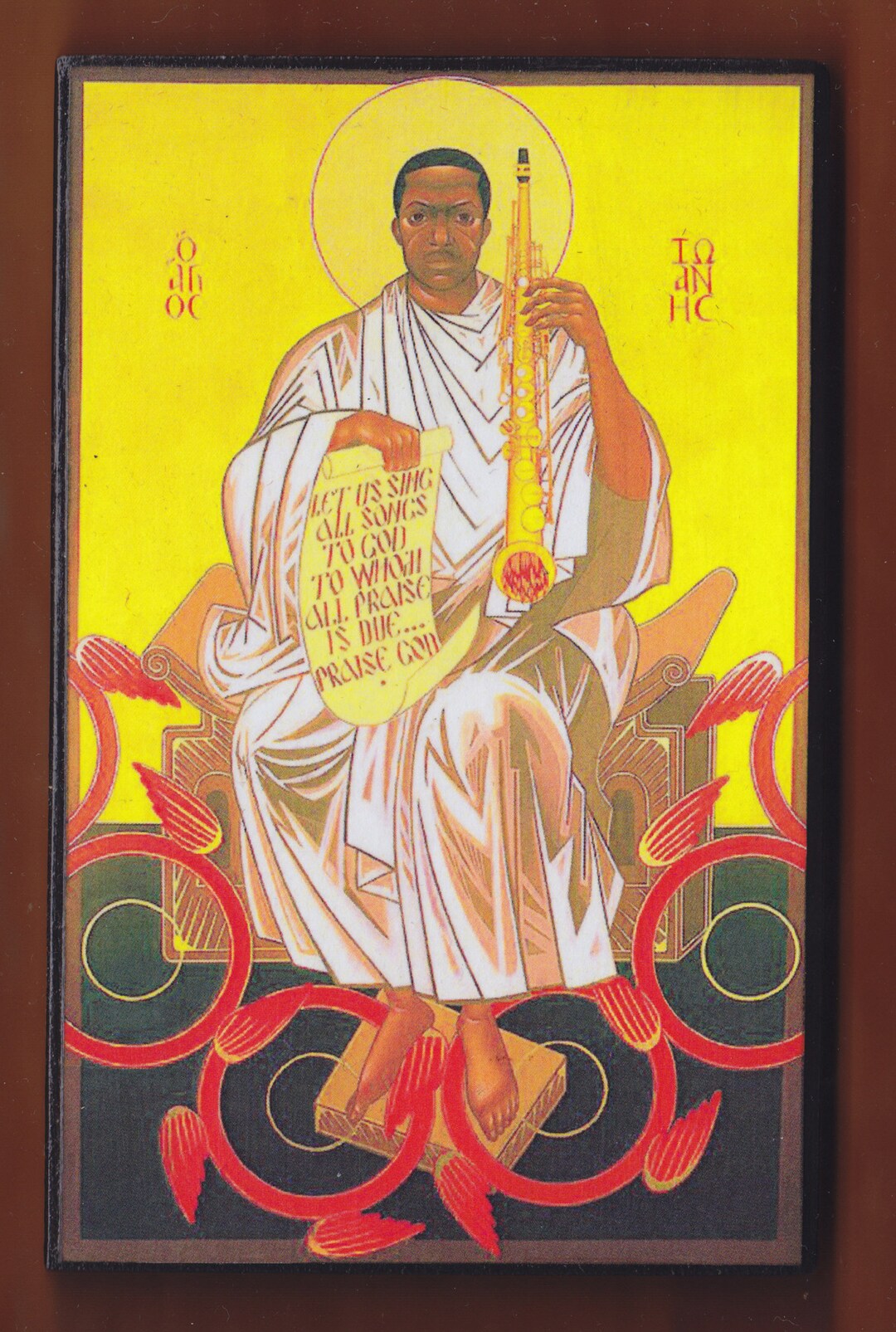 Saint John Coltrane Enthroned.christian Orthodox Icon. FREE SHIPPING ...