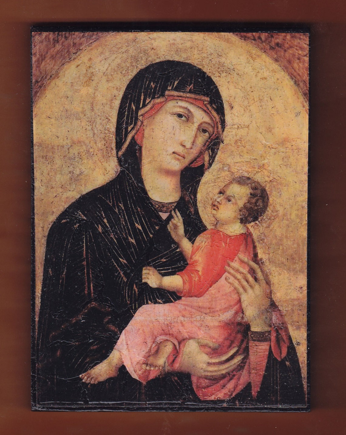 Duccio Madonna and Child Painting - Pinacoteca Nazionale Siena - Etsy