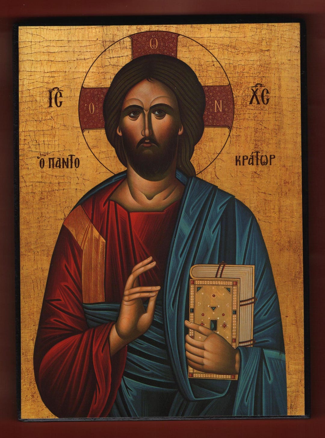 Christ Blessing,pantocrator.christian Orthodox Icon.free SHIPPING. - Etsy