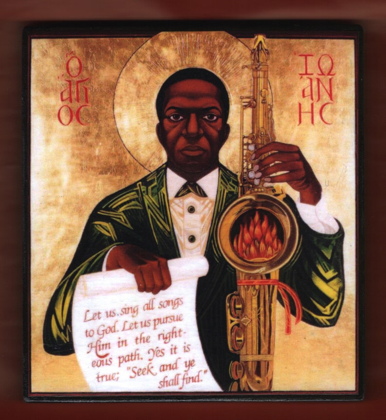 Saint John Coltrane Enthroned.christian Orthodox Icon.free SHIPPING. - Etsy