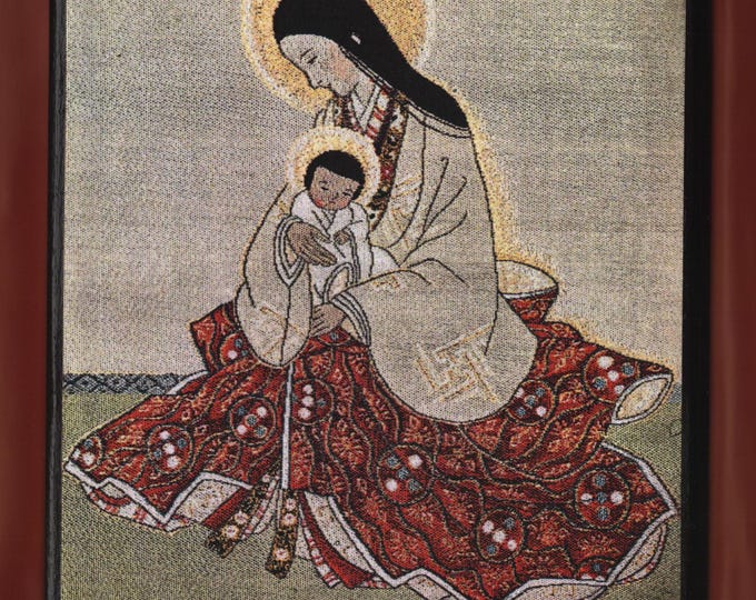 Virgin Mary Fabric Art, Japanese School, Mother of Divine Grace - Etsy