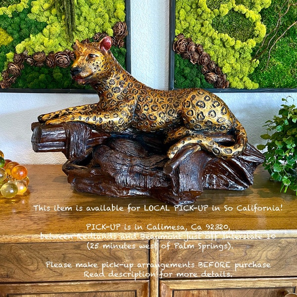 Gold Leopard Statue - Etsy