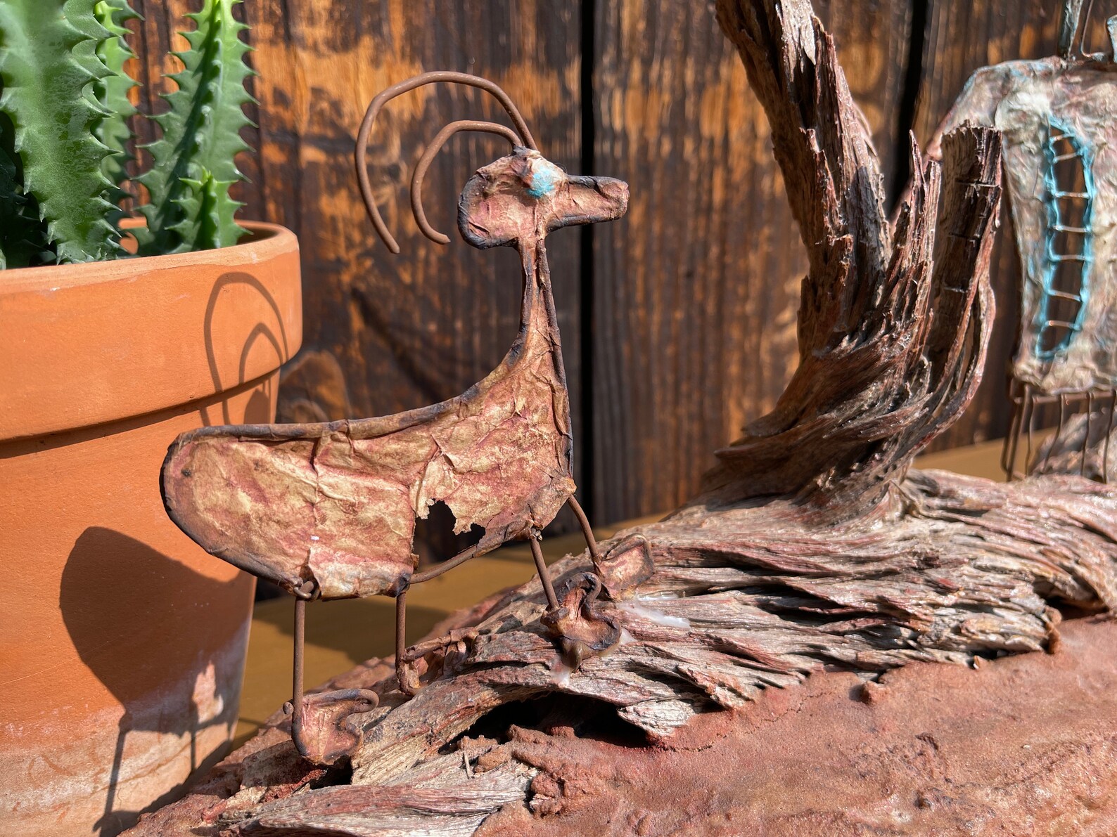 Vintage Signed Jodi McIntosh Copper Wire & Papier mache | Etsy