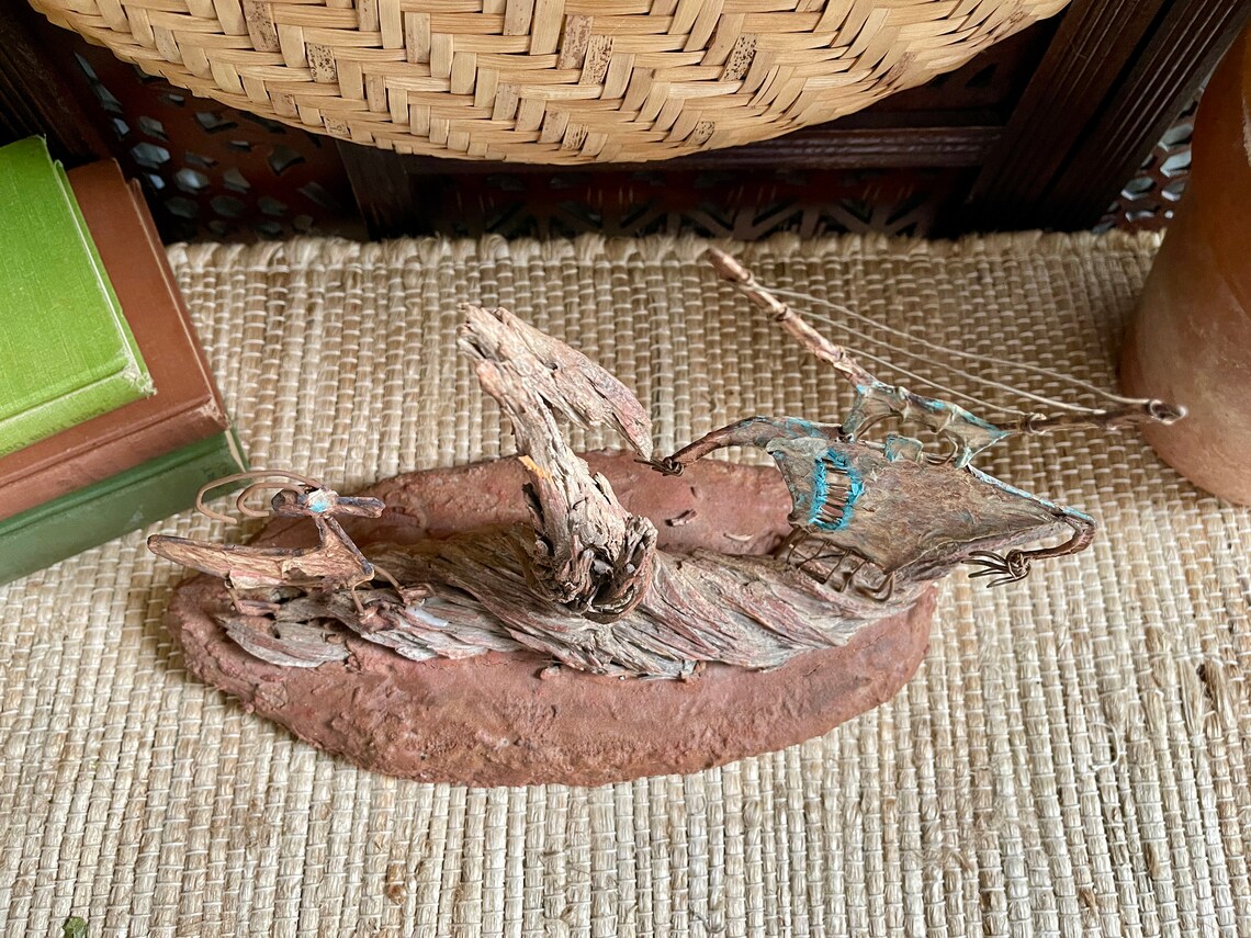 Vintage Signed Jodi Mcintosh Copper Wire & Papier Mache - Etsy