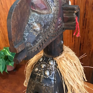 24" Baga Nimba Shoulder Mask Wood Sculpture From Guinea, Wood D’mba ...