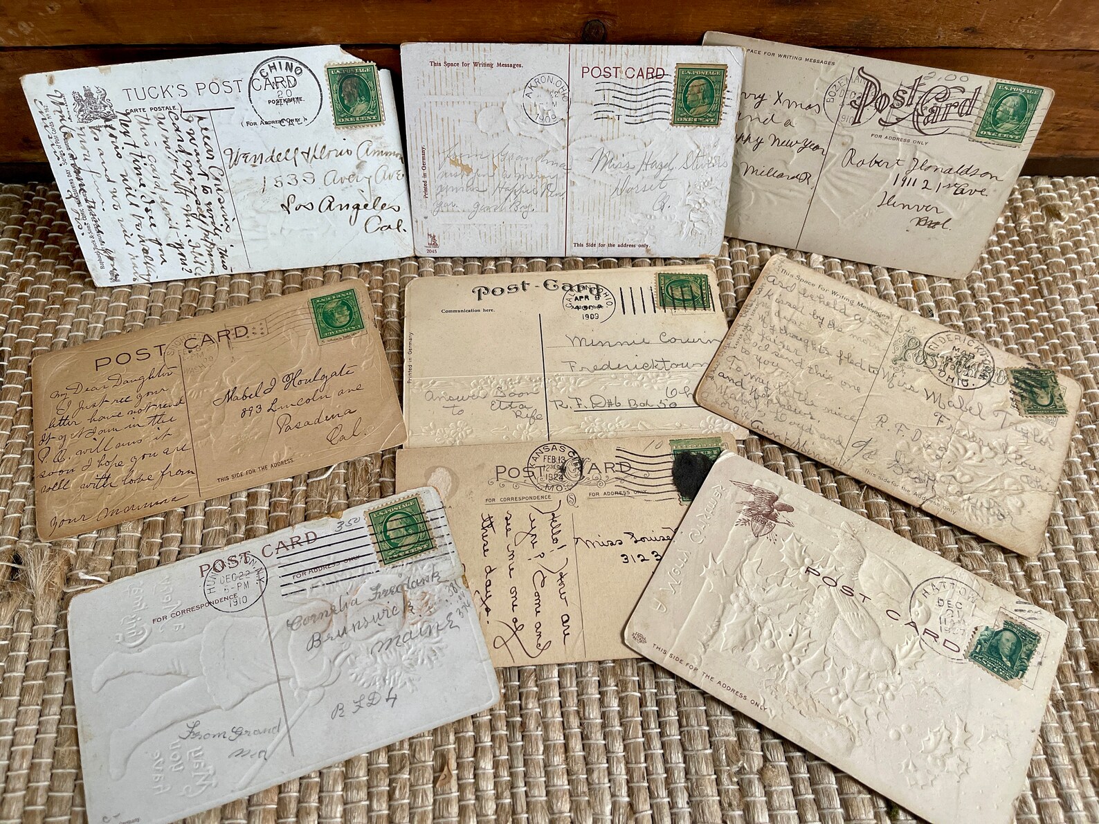 Lot of 1 Cent Postcards Early 1900s Postmarked Postage - Etsy