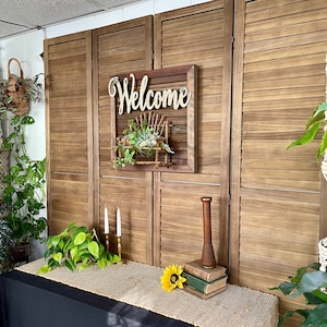 Handcrafted Rustic WELCOME Sign Natural Branch Bench, Quality Faux ...