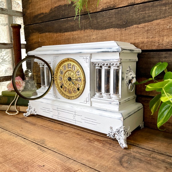 Distressed Clock - Etsy