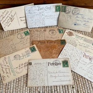 Lot of 1 Cent Postcards Early 1900s Postmarked, Postage Stamped 1908 ...