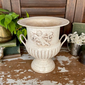 Vintage Refinished Cottage Shabby Chic Loving Cup Urn Potted Plant ...