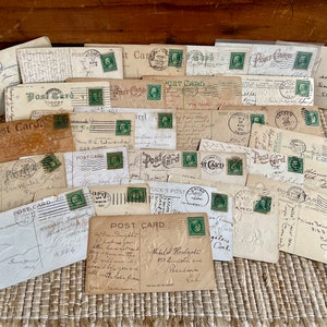 Lot of 1 Cent Postcards Early 1900s Postmarked, Postage Stamped 1908 ...
