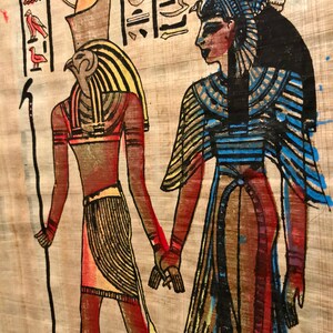 Egyptian Papyrus Paper Art, 17" X 13", Hand Painted Art From Egypt ...
