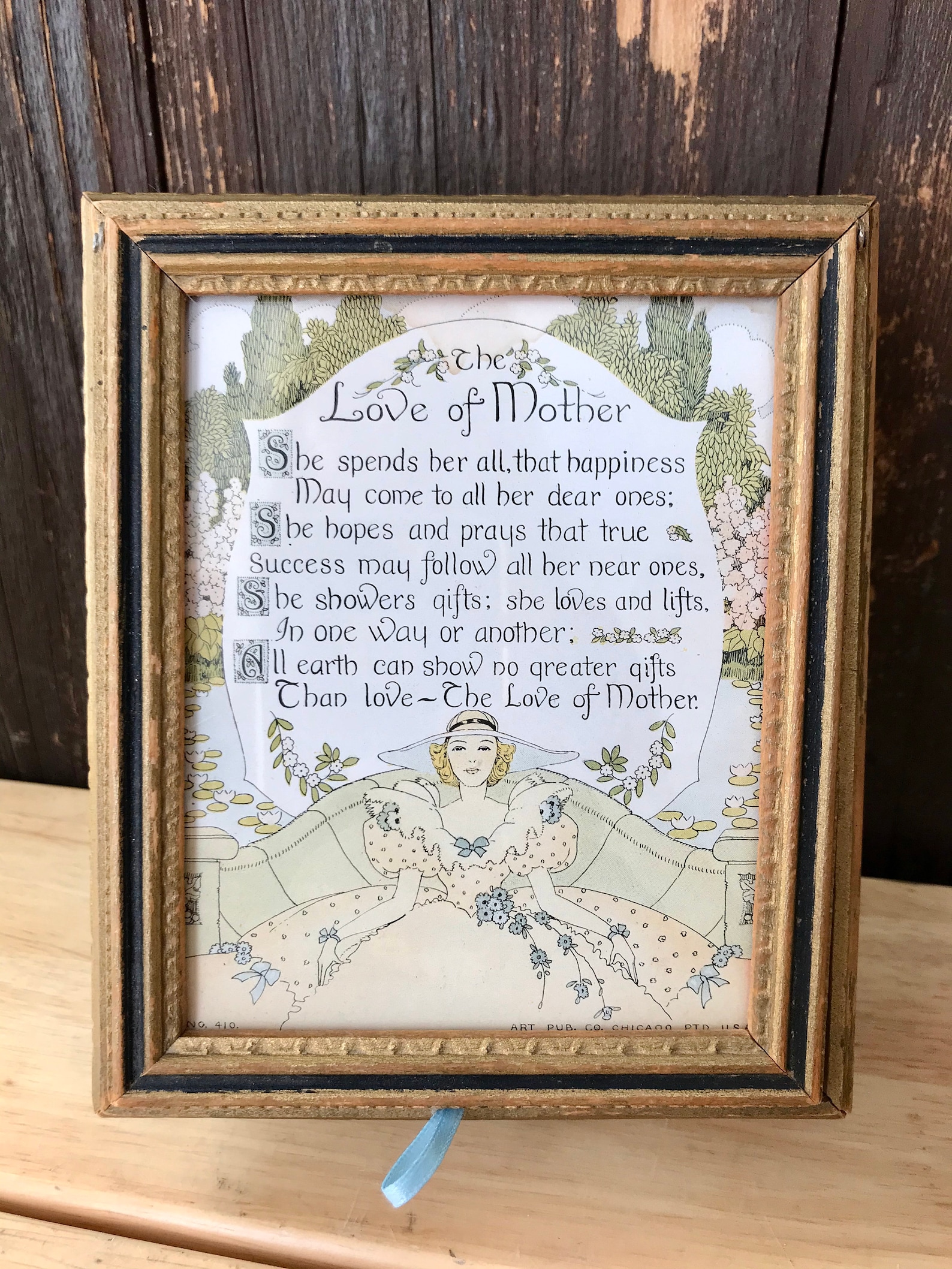 Motto Keepsake Box the Love of Mother Framed Motto Poem - Etsy