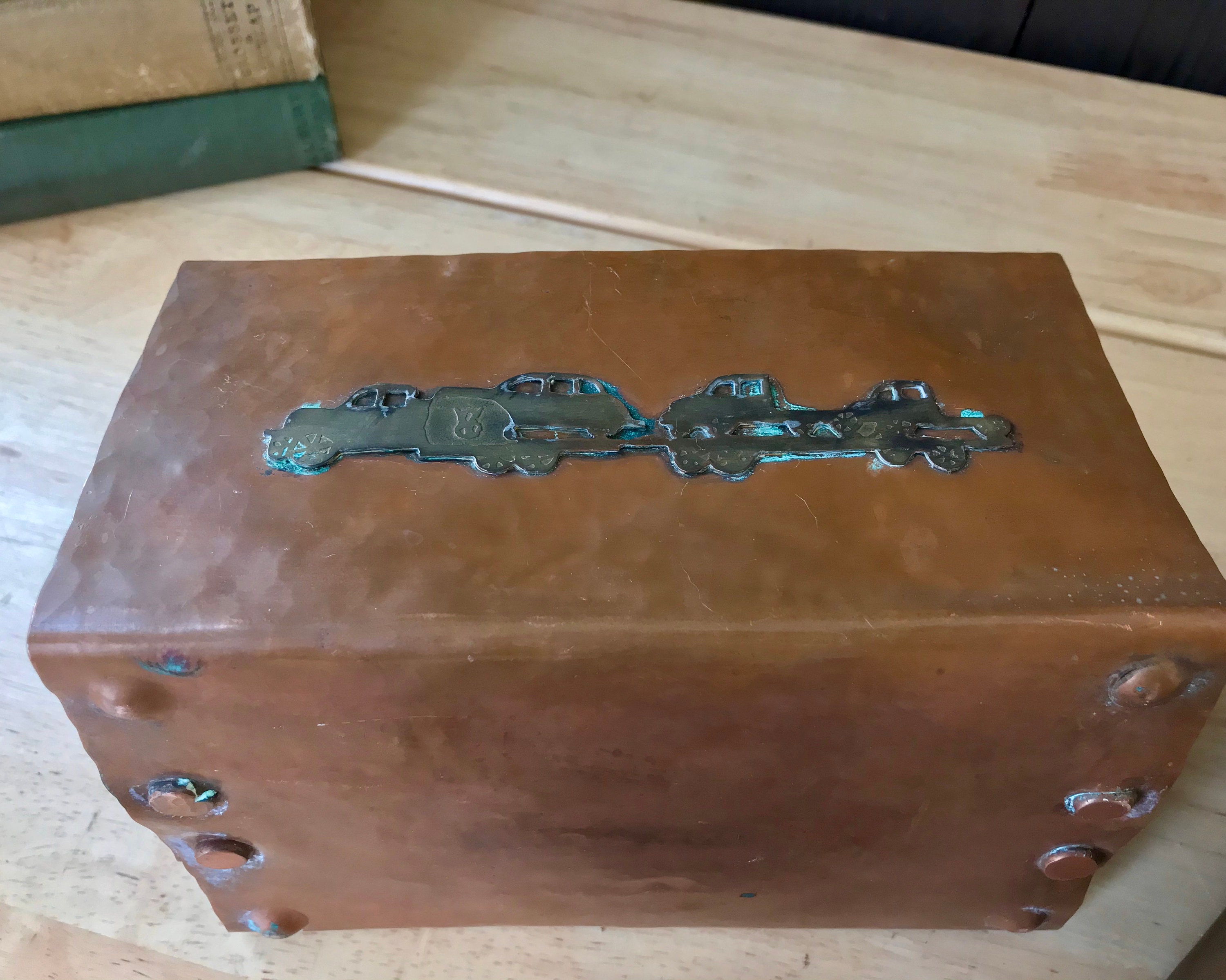 Rustic Arts and Crafts Copper Desk Set Primitive Hand - Etsy