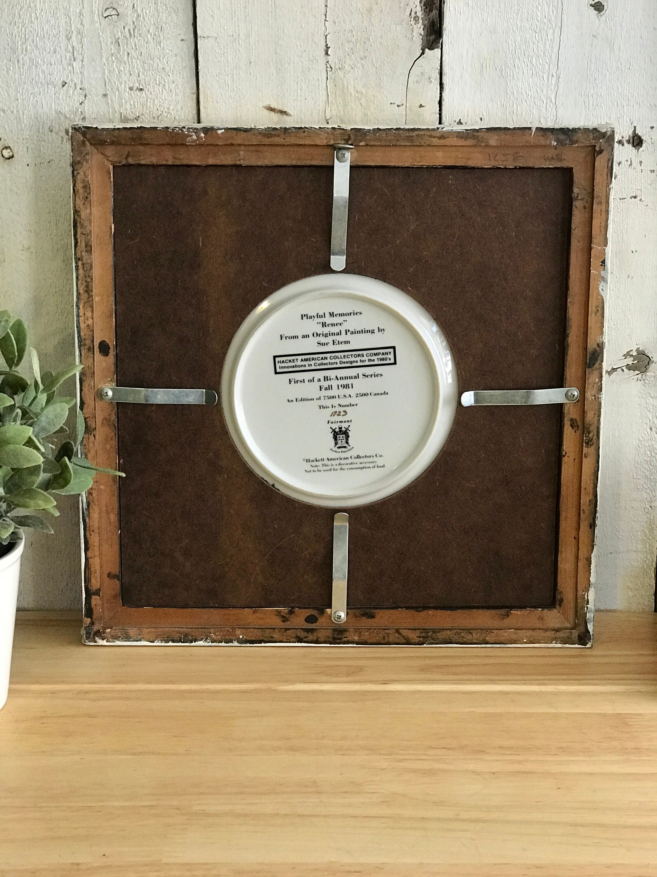 Framed Limited Edition Collector Plate Playful Memories | Etsy