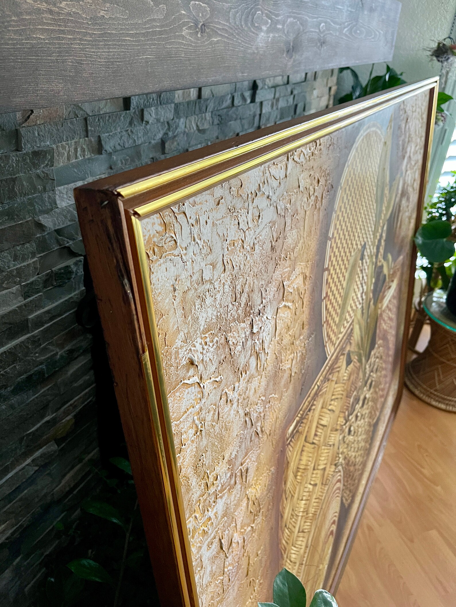 HUGE 62x50 1970s Original Signed Thomas Lee Painting Boho Baskets ...