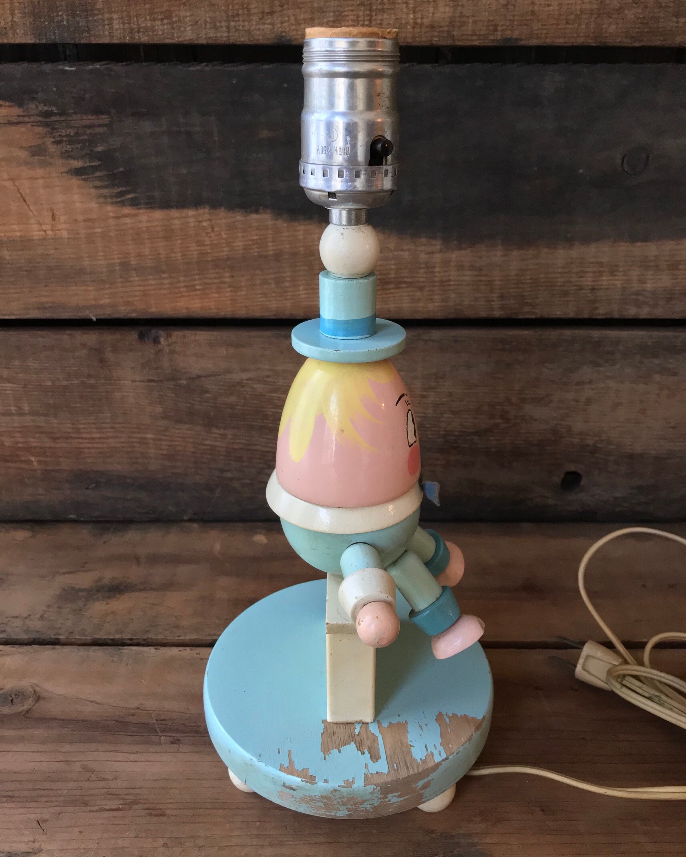 Charming Rustic Humpty Dumpty Lamp Mid Century Mother Goose | Etsy