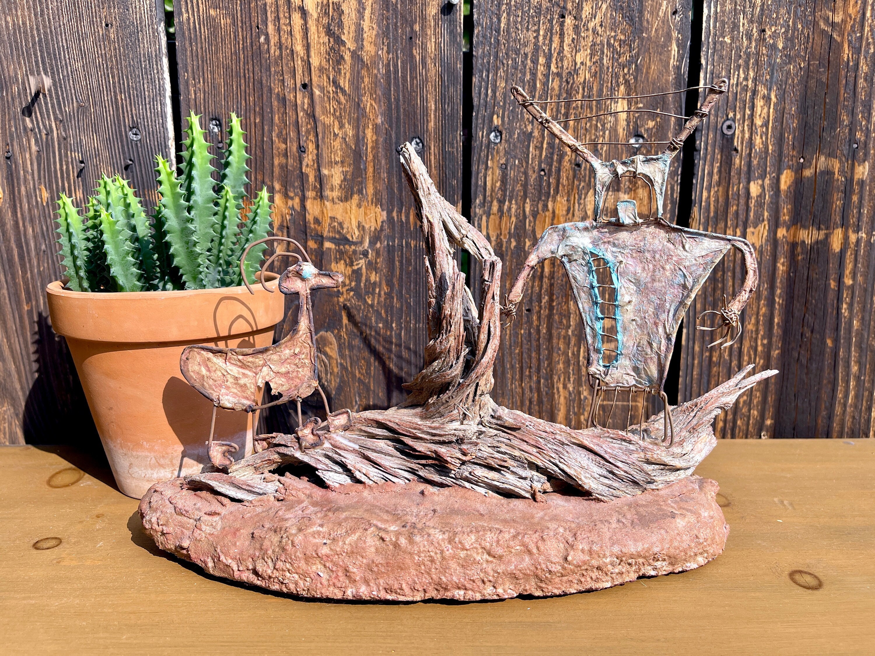 Vintage Signed Jodi Mcintosh Copper Wire & Papier Mache - Etsy