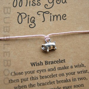 Miss You Pig Time Wish Bracelet. Gift for Someone You Are Missing ...