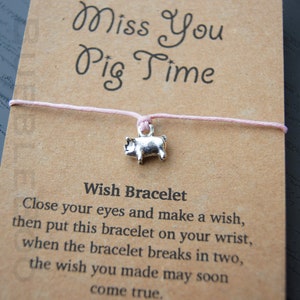Miss You Pig Time Wish Bracelet. Gift for Someone You Are Missing ...