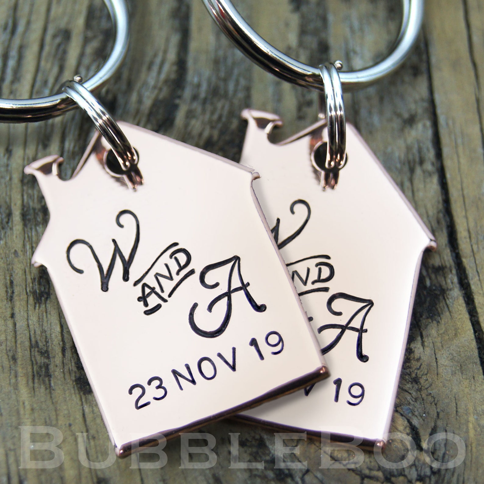 Personalised New Home Keyrings Matching Pair. Home Buyer - Etsy