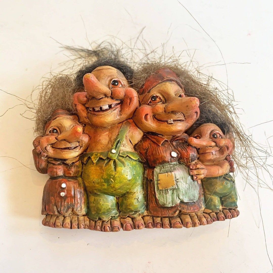 Vintage Troll Family Nord Suvenir Refrigerator Magnet Original ...