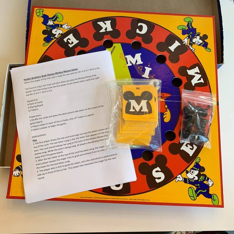 Vintage 1976 Walt Disney's Mickey Mouse Board Game Parker - Etsy