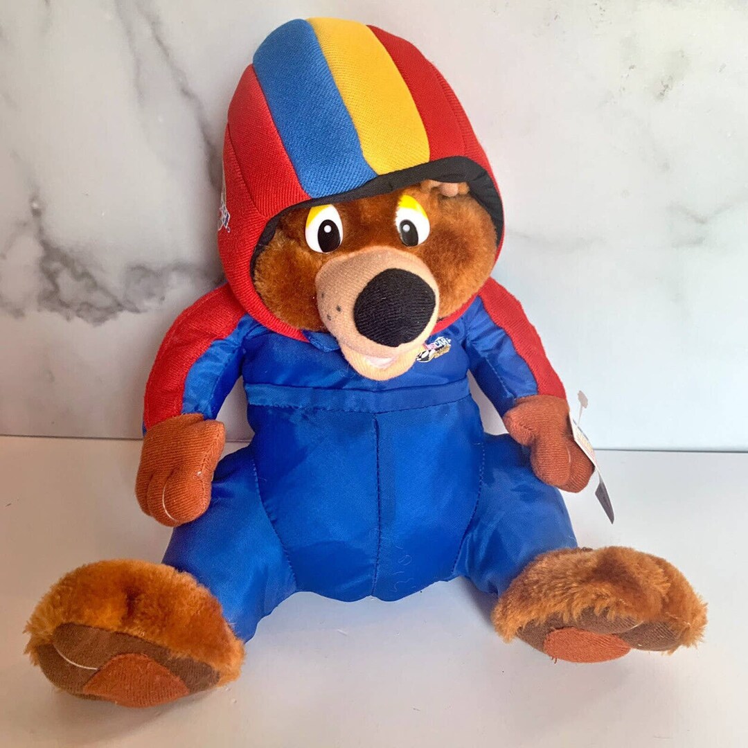 Nascar Team USA Plush Brown Bear Nanco Vintage 1997 10 Inches PB8 - Etsy