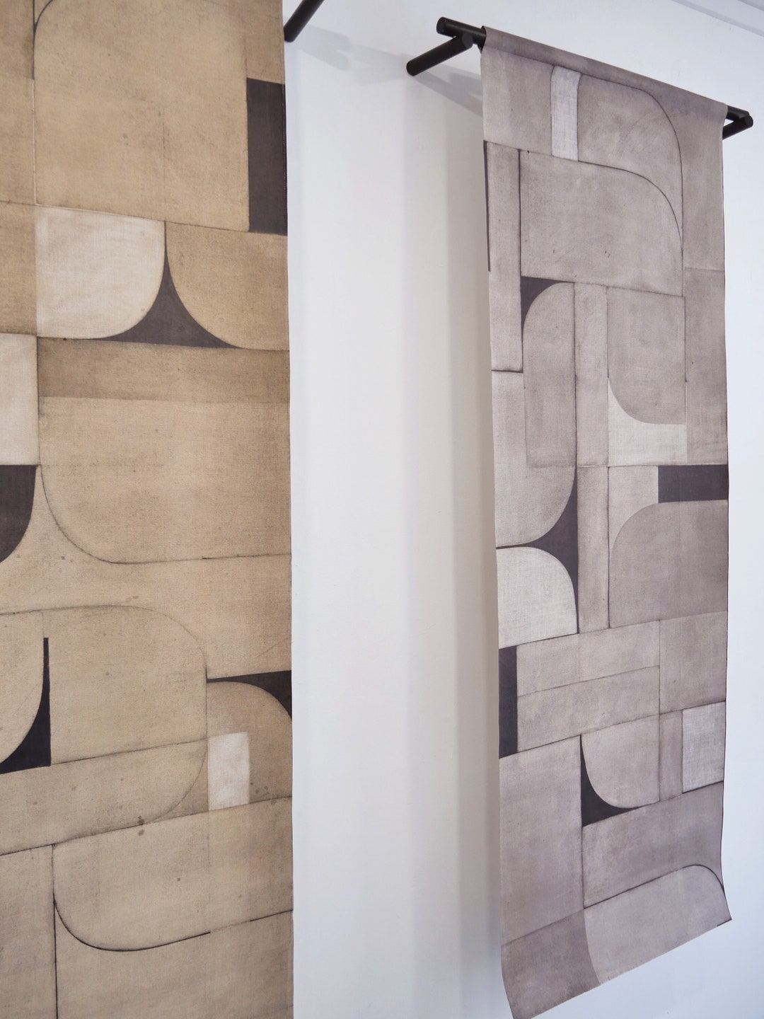Wall Hanging Pole for Artwork Display 0-720cm / 0-283.5" (oak, Walnut ...