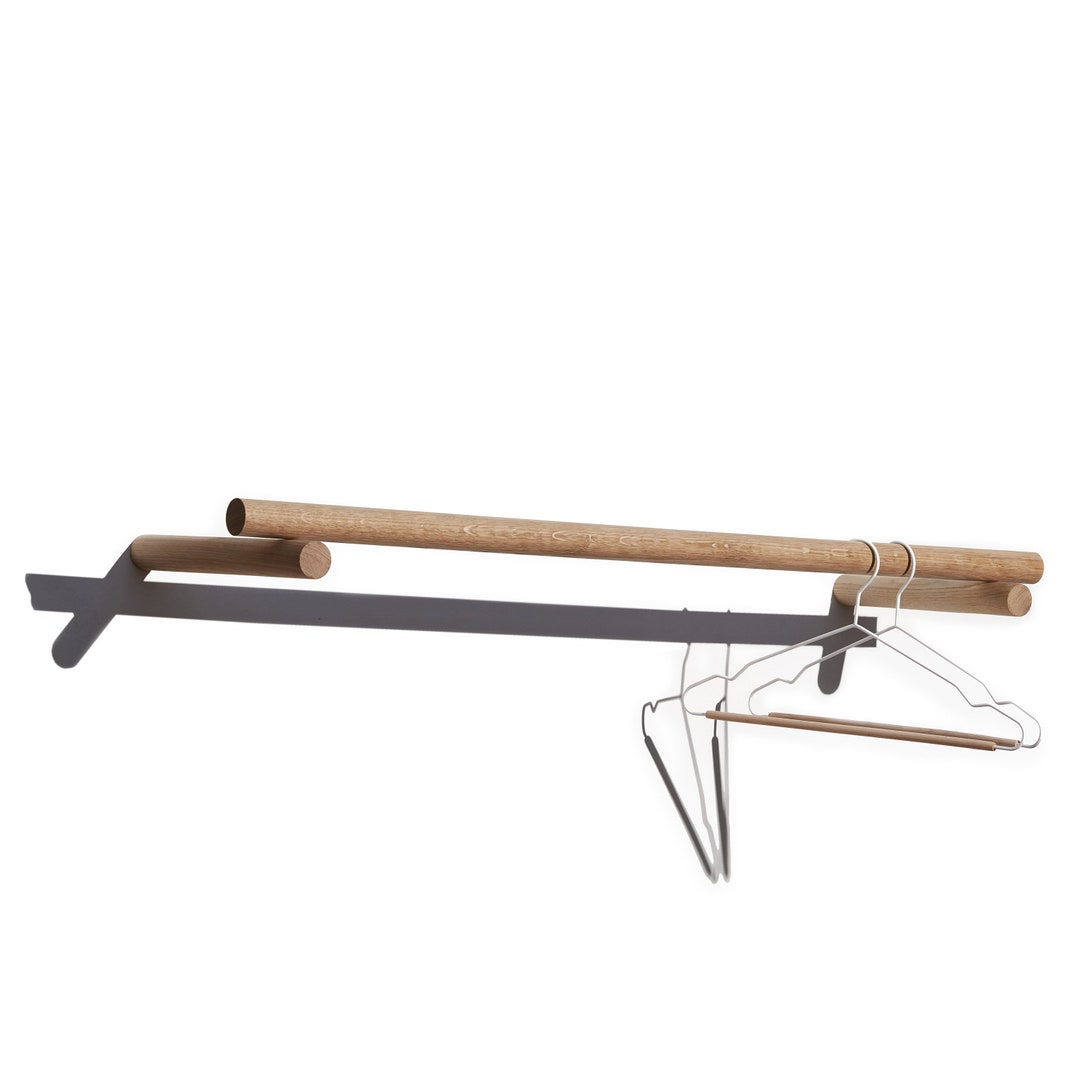 Floating Coat Rail - Natural Oak - Etsy