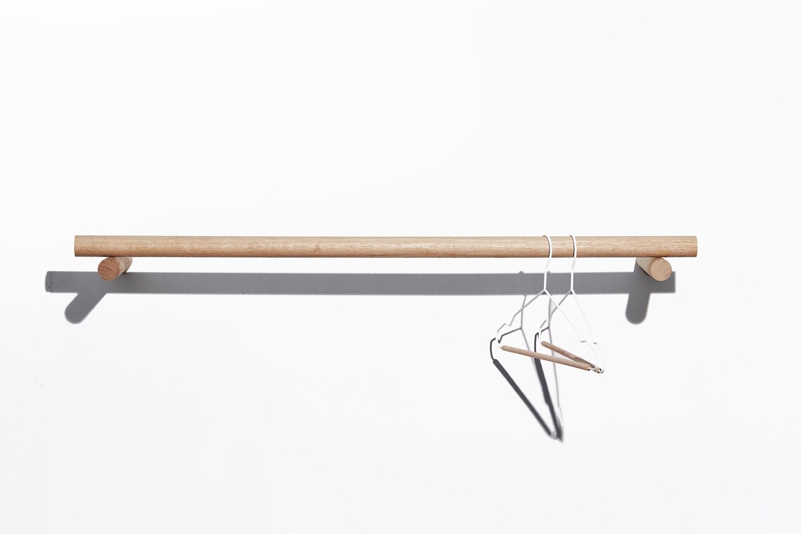 RAILZ Floating Clothes Rack Wall Mounted Hanging Clothes - Etsy