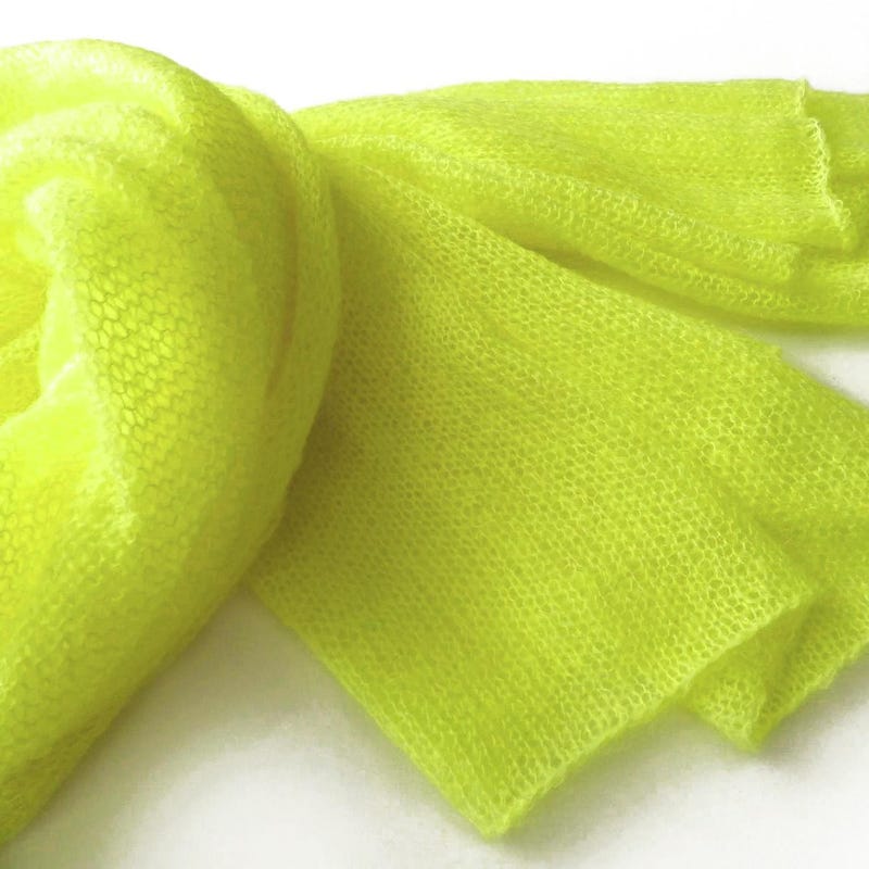 Bright Yellow Scarf - Etsy