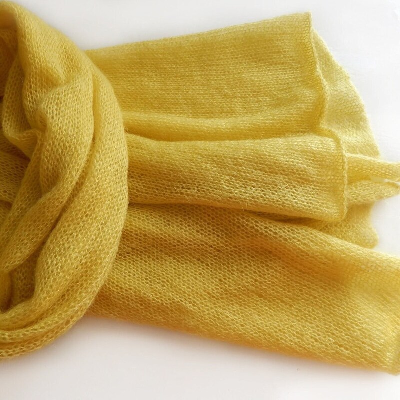 Bright Yellow Scarf - Etsy