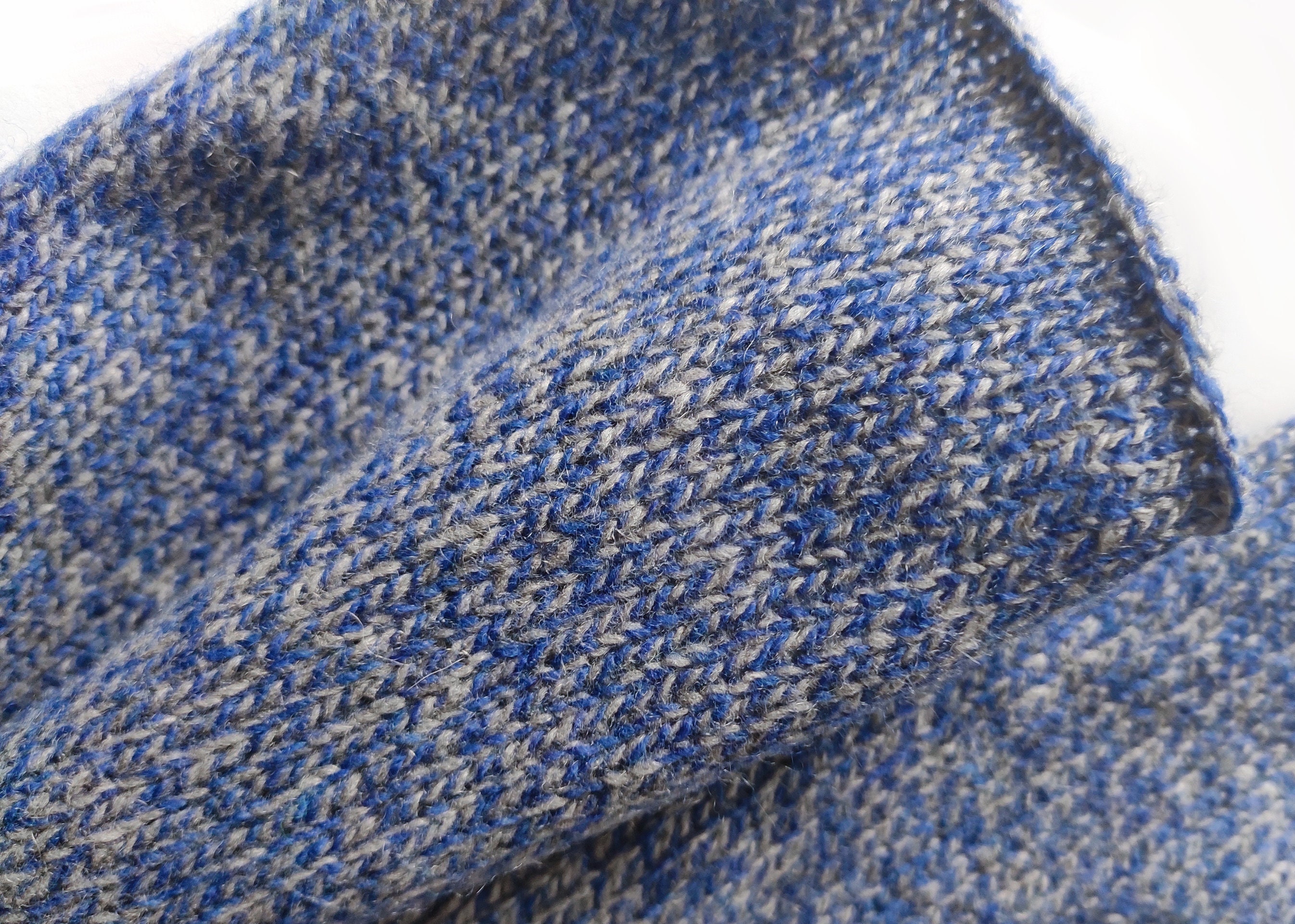 Knitted Merino Blue-grey Scarf, Light-blue Wool Scarf, Men's Scarf ...