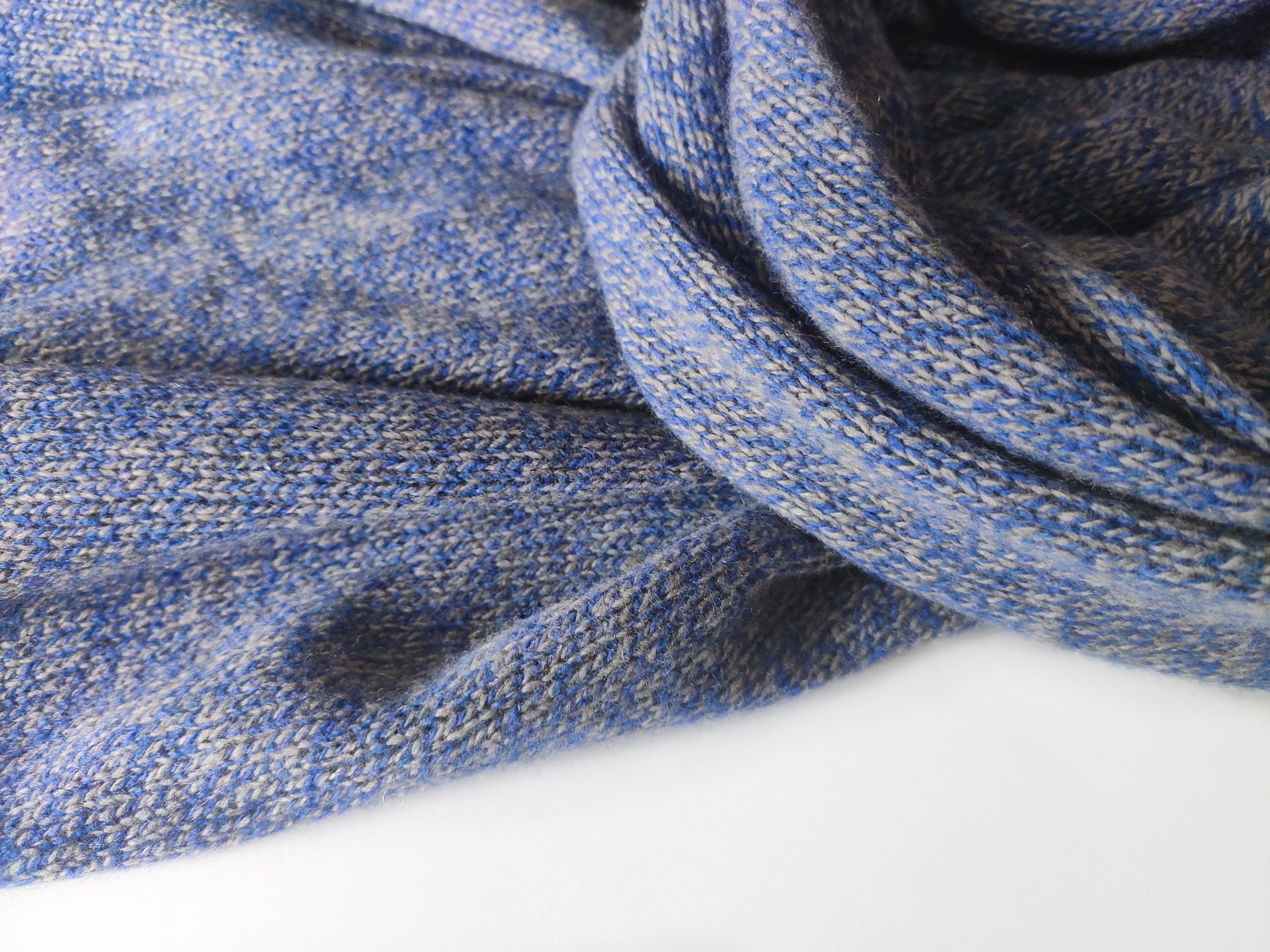 Knitted Merino Blue-grey Scarf, Light-blue Wool Scarf, Men's Scarf ...