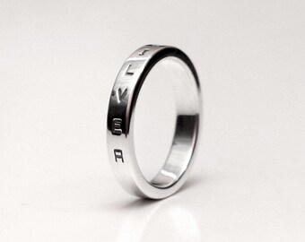 Word ring love ring name ring message ring promise ring | Etsy