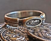 Vintage Ring Rustic Ring Carved Ring Saint Ring Signet - Etsy