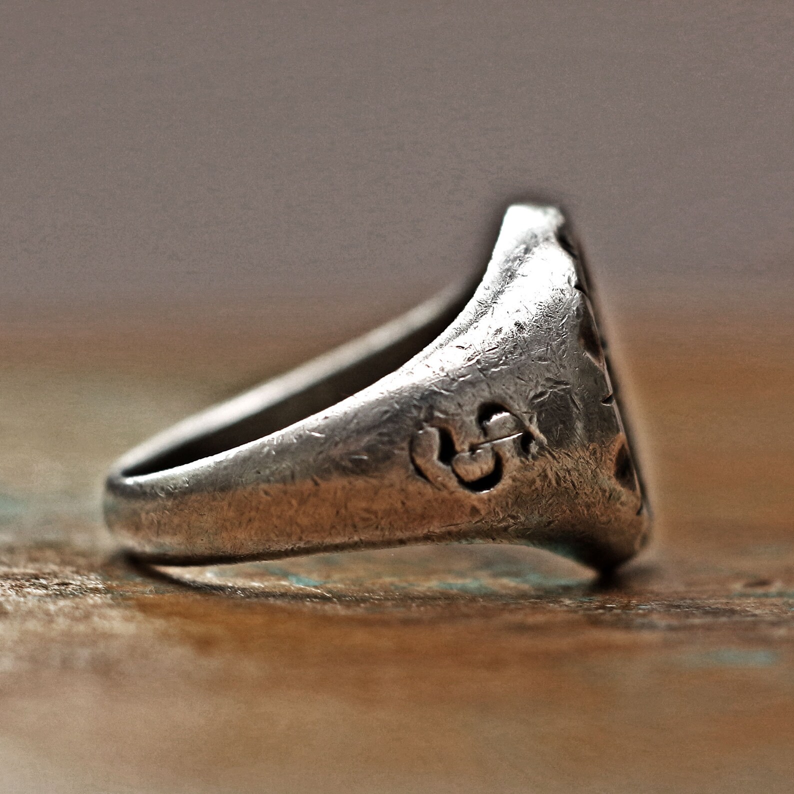 Oxidized Silver Saint Christopher Ring: Medieval Crest Signet - Etsy