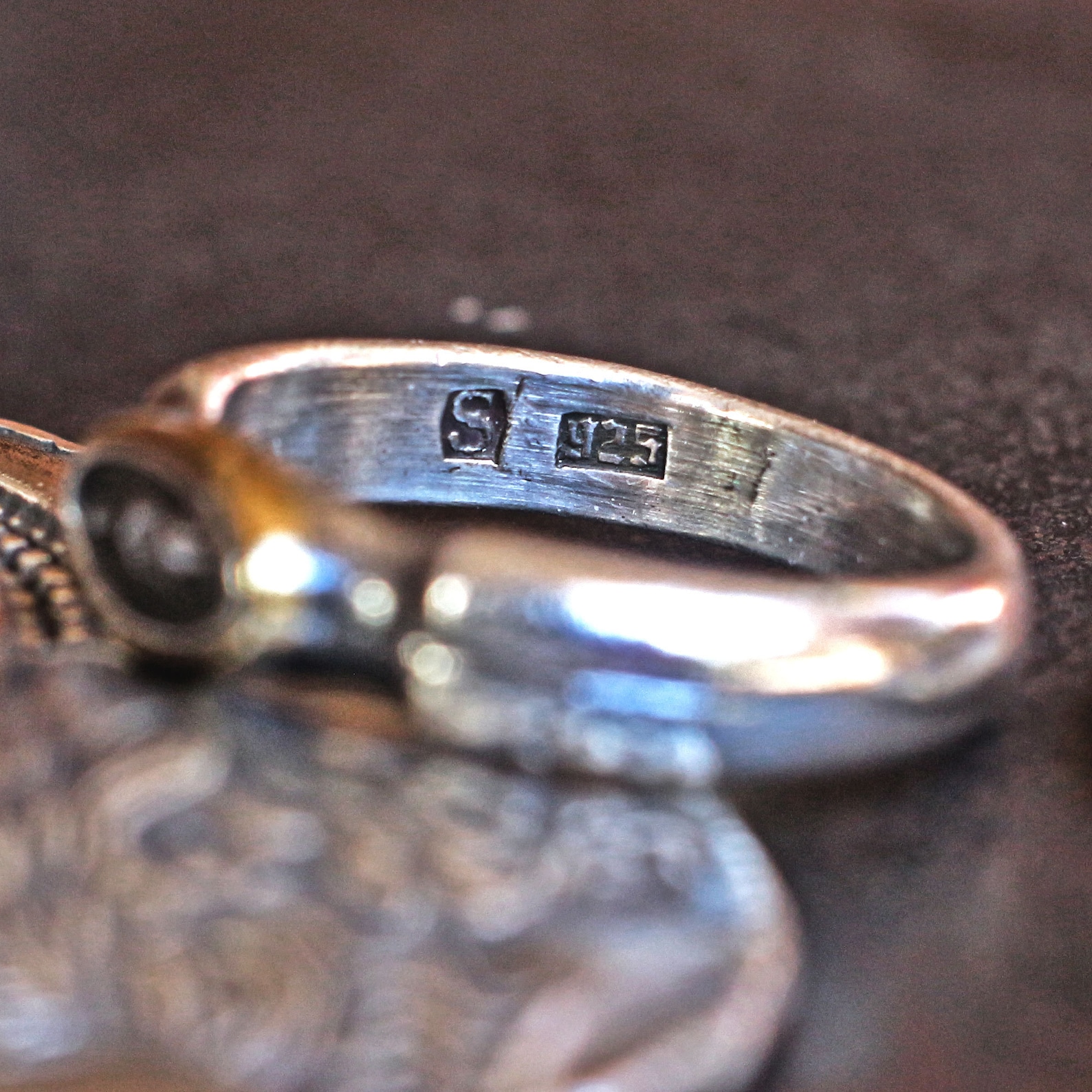 Vintage Ring Rustic Ring Carved Ring Saint Ring Signet - Etsy