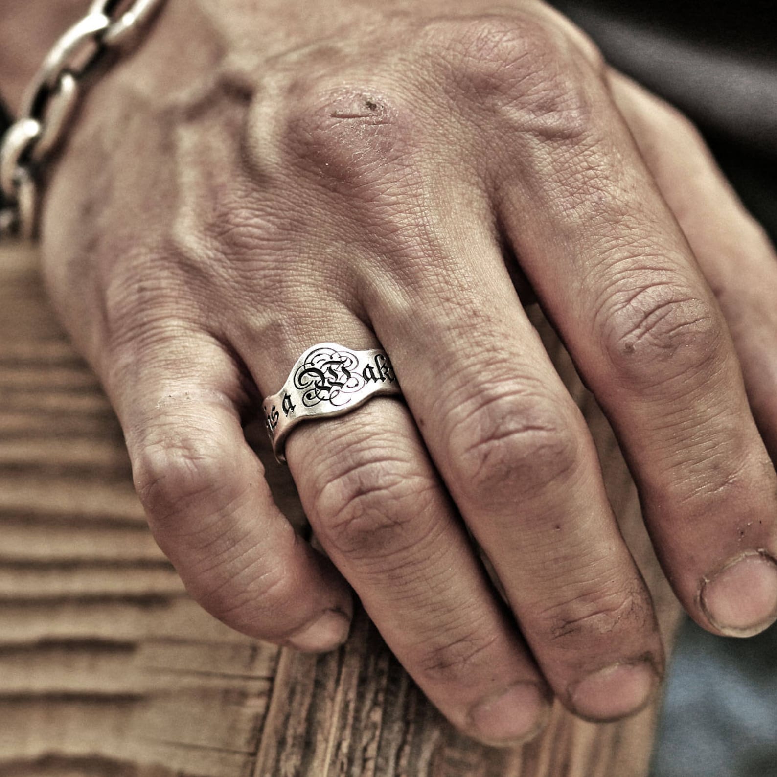 Word Ring Initial Ring Name Ring Mens Ring Vintage Ring - Etsy