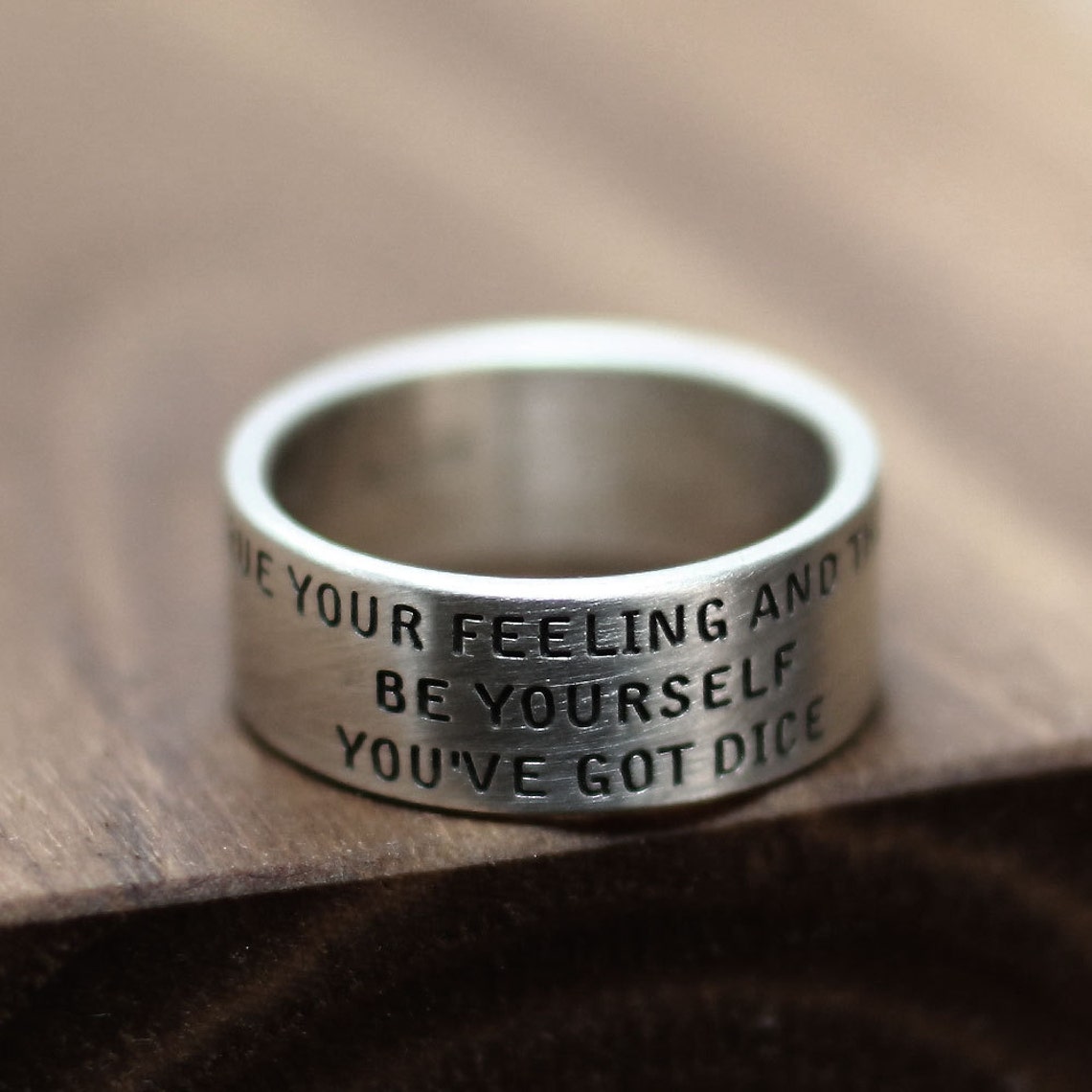 Word Ring Love Ring Name Ring Message Ring Promise Ring - Etsy