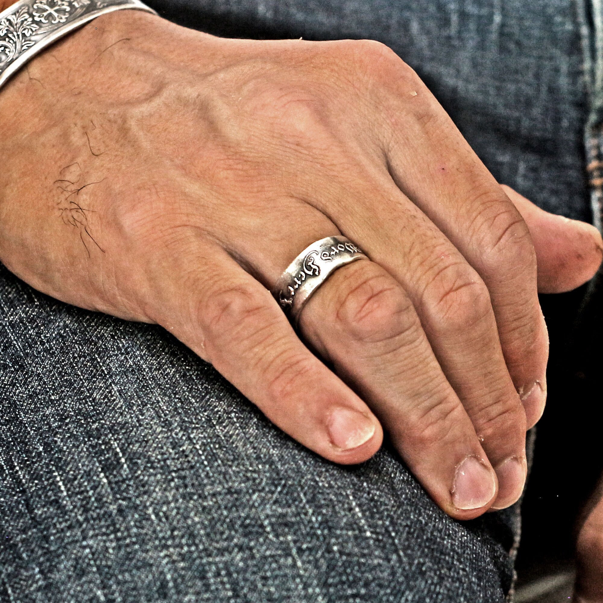 Word Ring Initial Ring Name Ring Mens Ring Vintage Ring - Etsy