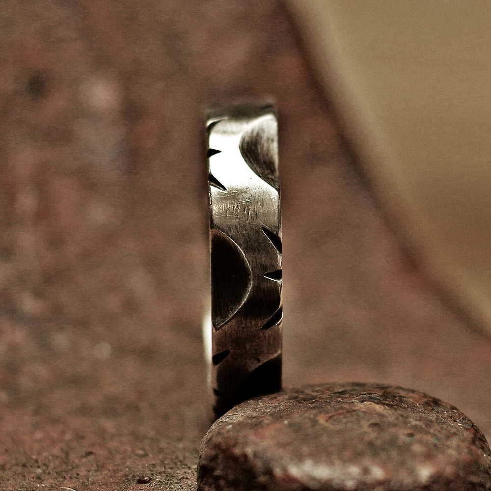 Silver Ring Vintage Ring Menly Ring Pattern Ring Vine - Etsy