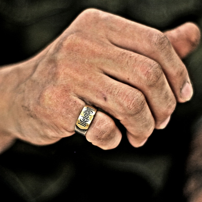 Life is Pain Mens Ring Latin Ring Quote Ring Medieval - Etsy