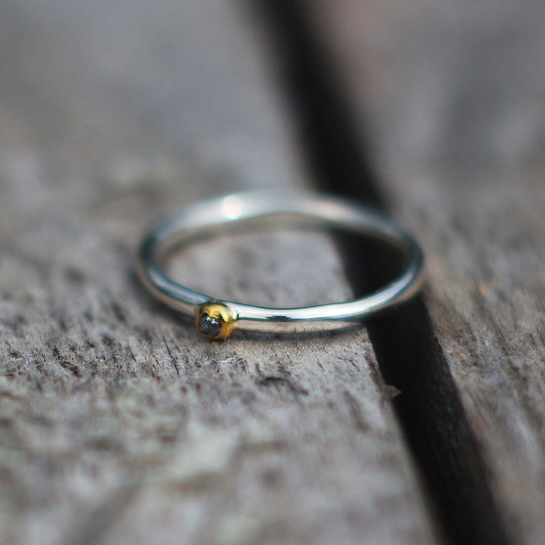 Diamond Ring, Thin Silver Ring, Love Ring, Cute Ring, Friendship Ring ...