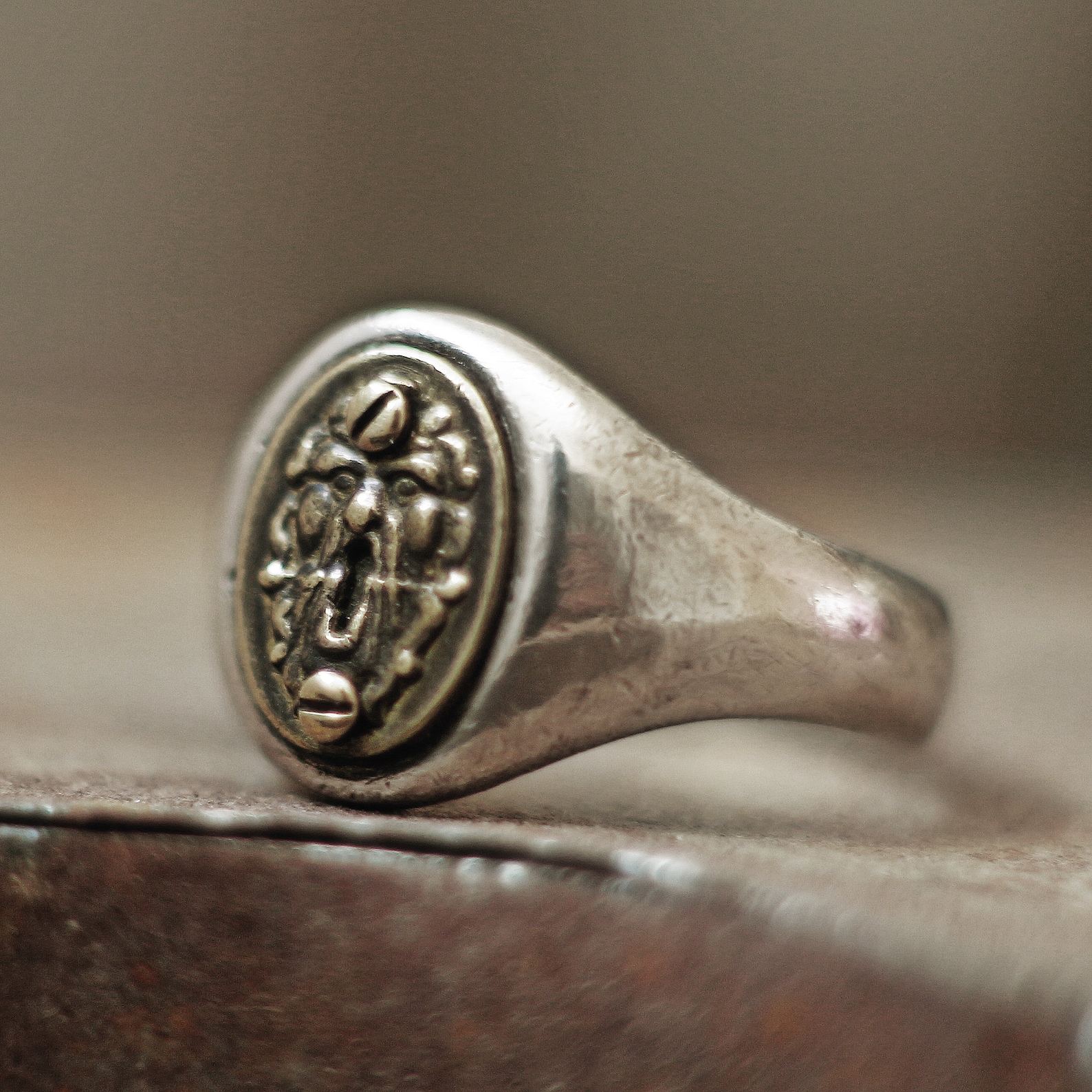 Vintage Ring Medieval Ring Carved Ring Menly Ring Mens - Etsy
