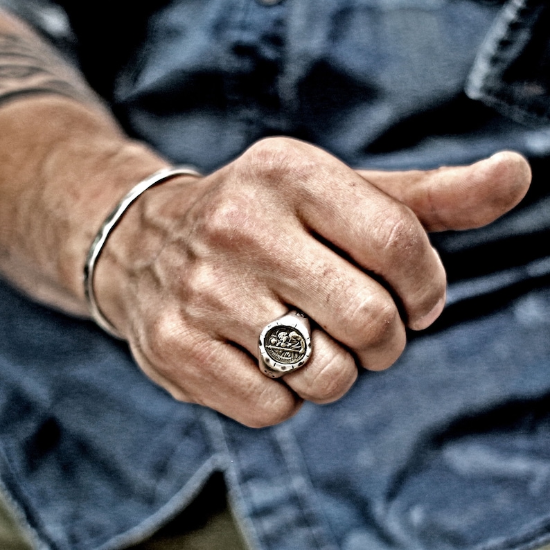 Vintage Ring Medieval Ring Carved Ring Menly Ring Mens - Etsy