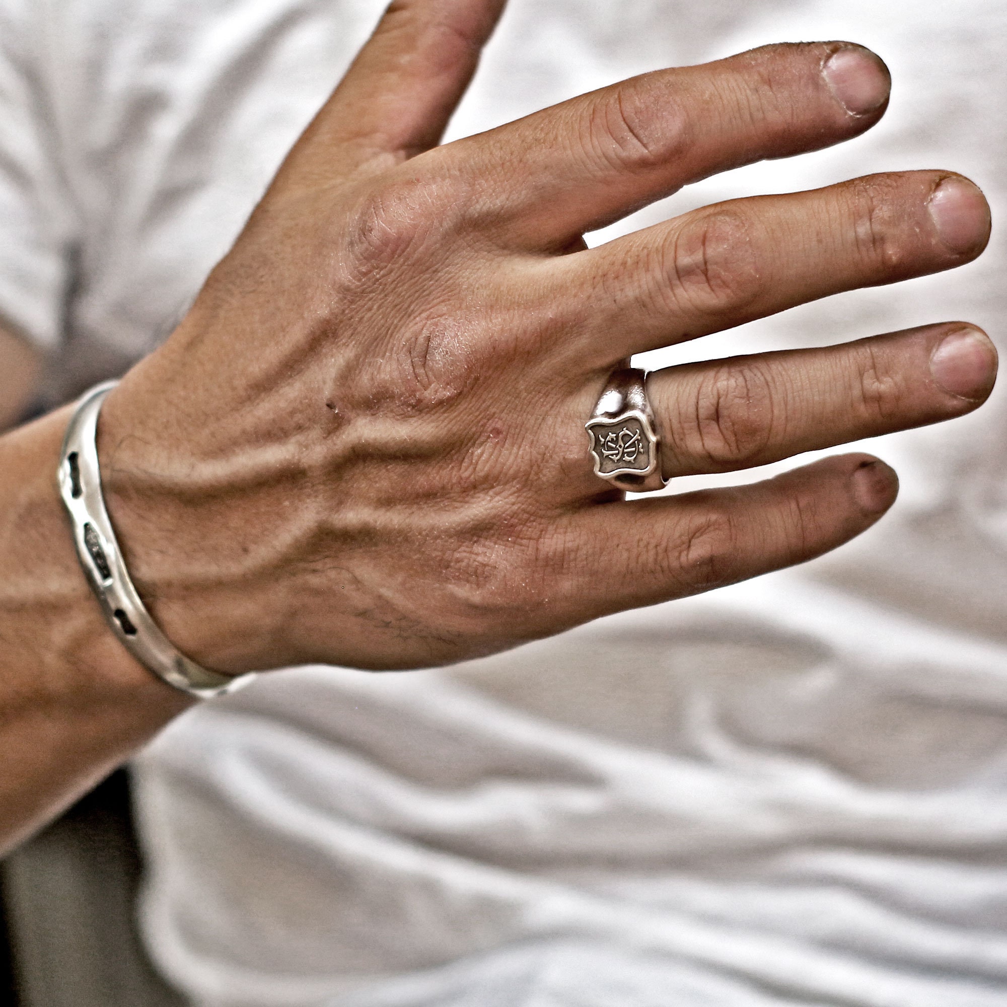 Chevalier Ring Vintage Ring Rustic Ring Manly Ring Mans - Etsy