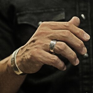 Embossed Word Silver Ring, Quote Ring - Etsy