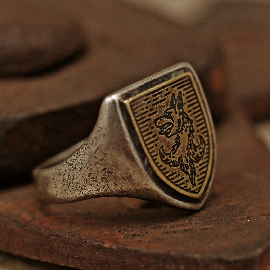 Vintage Ring Medieval Ring Carved Ring Manly Ring Mans - Etsy Canada